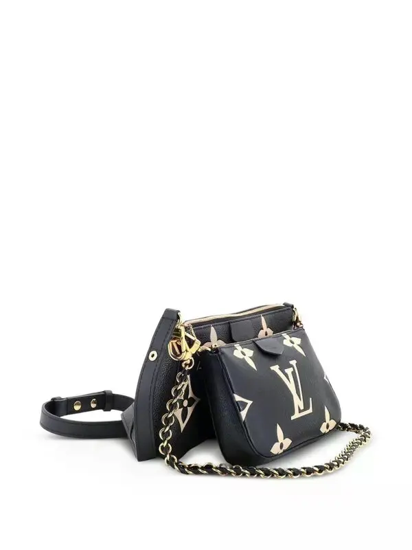 LOUIS VUITTON Multi Pochette Accessoires Bicolor Monogram Empreinte Giant - Black