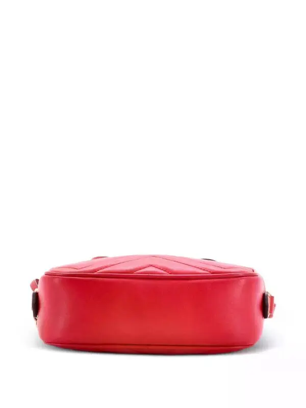 Gucci Gg Marmont Matelassé Leather Mini Shoulder Bag - Red