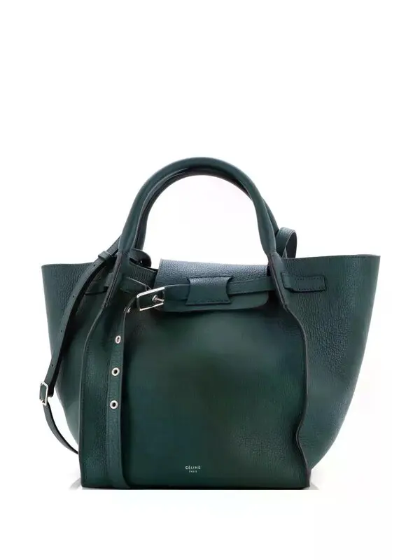Celine Big Bag Grained Calfskin Medium Satchel - Green