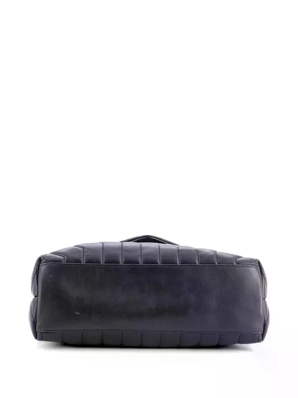Saint Laurent Loulou Matelasse Chevron Leather Medium Shoulder Bag - Black