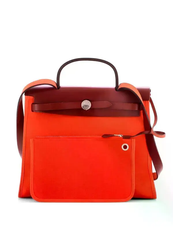 Hermès Herbag Zip 31 Shoulder Bag Leather And Toile