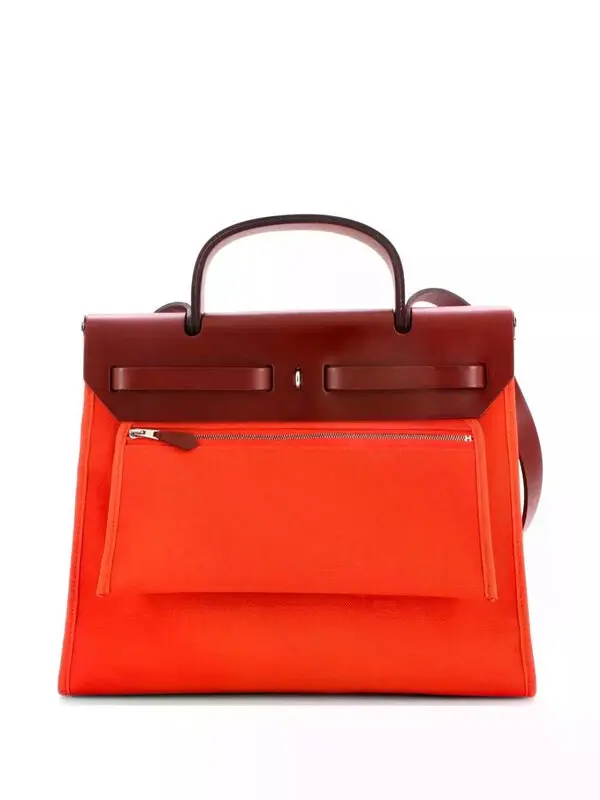 Hermès Herbag Zip 31 Shoulder Bag Leather And Toile