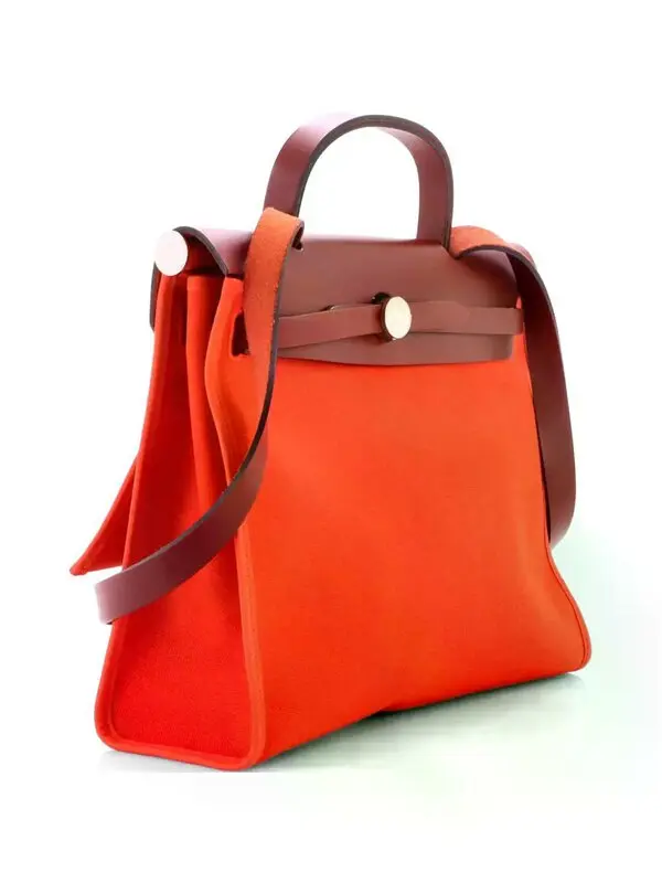 Hermès Herbag Zip 31 Shoulder Bag Leather And Toile