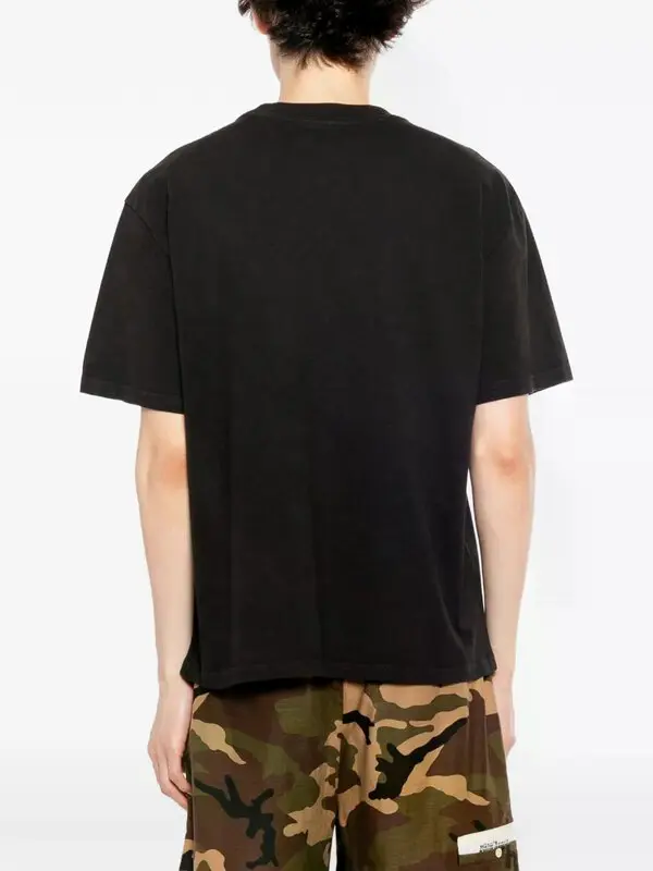 MELT Graphic-print Round Neck T-shirt - Black