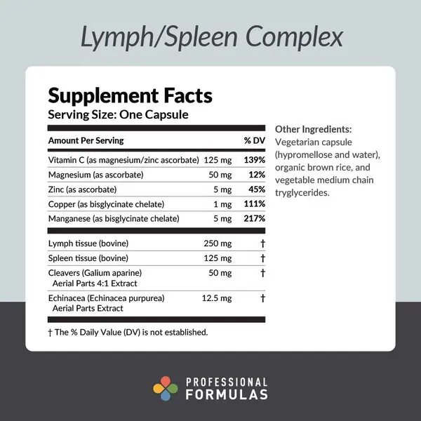 Professional Formulas Lymph/spleen Complex 60 Capsules