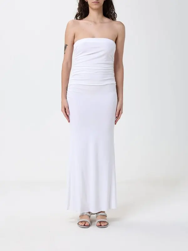 Elisabetta Franchi Ruched Maxi Skirt - Ivory