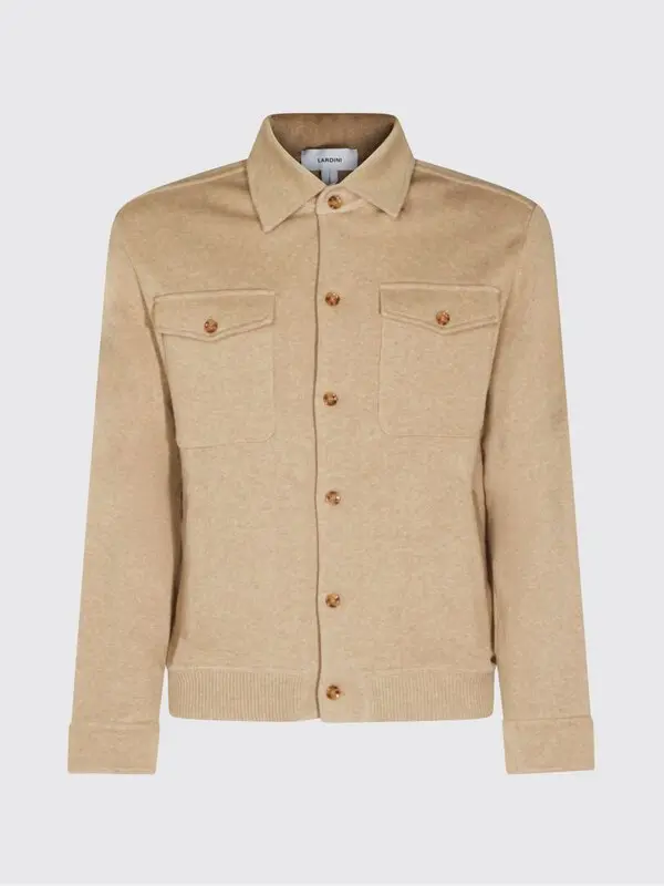 LARDINI Cotton Shirt Jacket - Sand