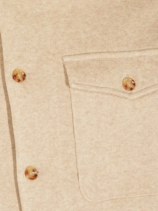 LARDINI Cotton Shirt Jacket - Sand