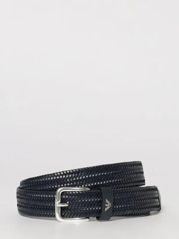 Emporio Armani Woven Belt - Navy
