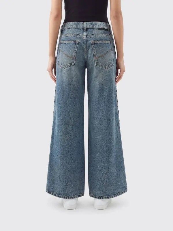 Stella McCartney Wide Leg Jeans With Lace Detail
