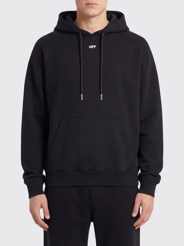 Off-White Arrow Cotton Hoodie - Black