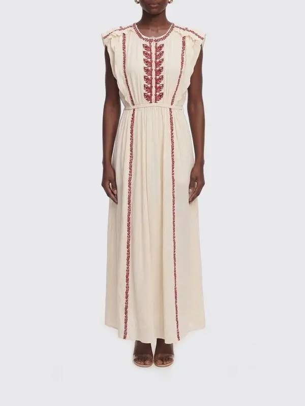 Isabel Marant Étoile Embroidered Cotton Maxi Dress - Beige