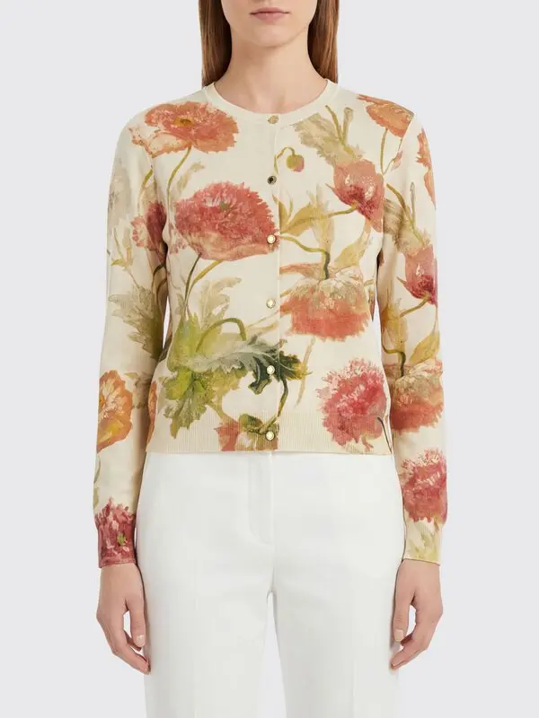 Carolina Herrera Floral Cotton And Silk Cardigan - White