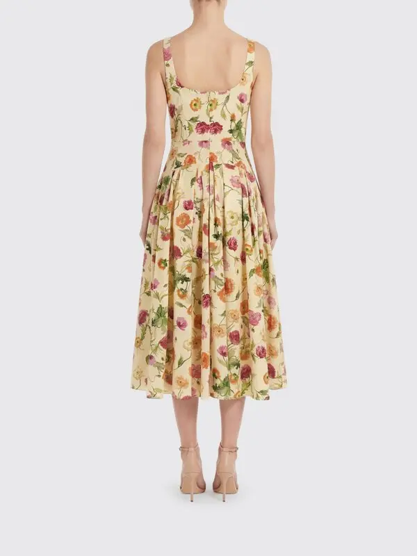 Carolina Herrera Printed Stretch Cotton Midi Dress