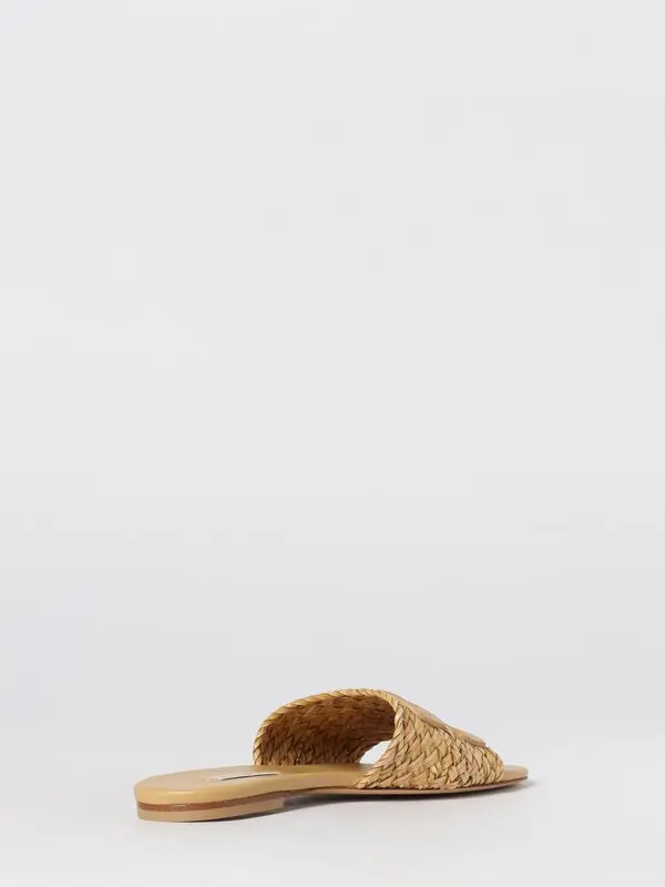 Casadei Woven Embossed Heeled Sandals - Natural