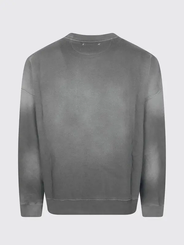 GOLDEN GOOSE Crewneck Sweatshirt With Star Appliqu - Grey