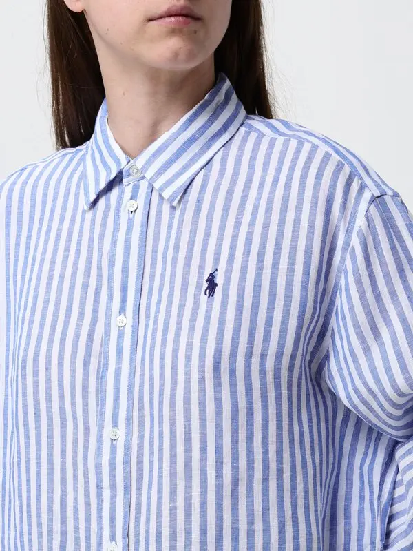 Polo Ralph Lauren Striped Linen Shirt - Blue