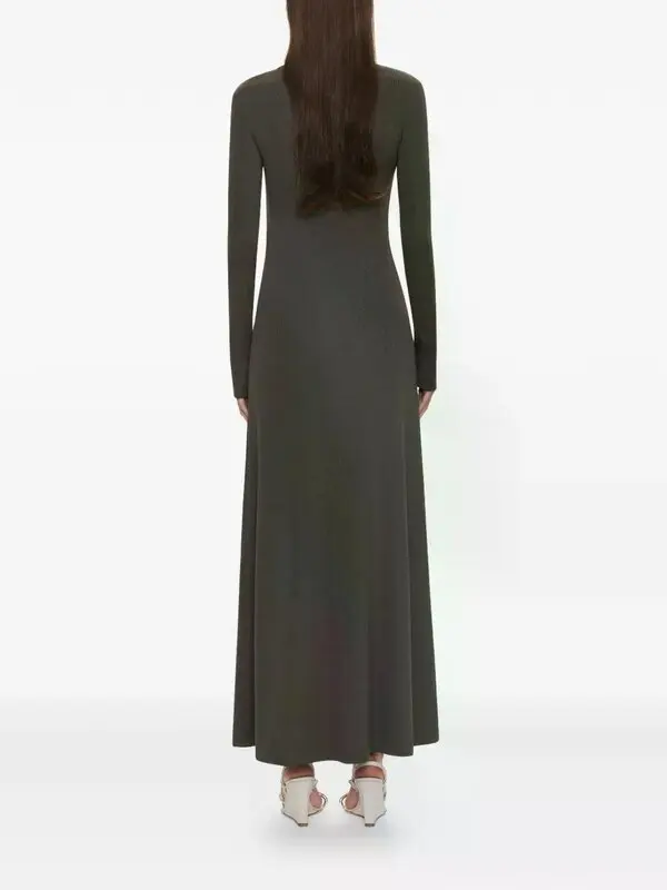 Christopher Esber Crystal Loophole Long-sleeve Midi Dress