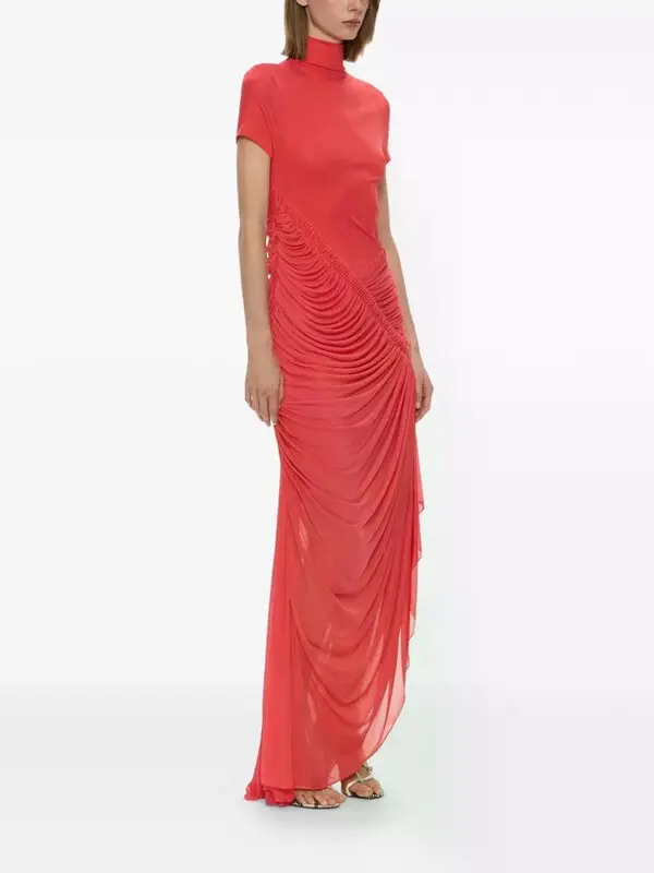 Christopher Esber Fusion Ripple Drape Maxi Dress