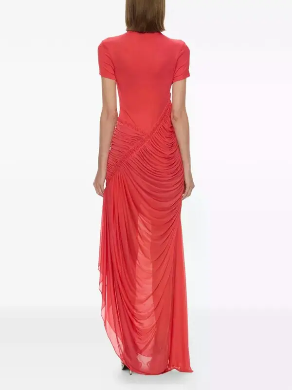 Christopher Esber Fusion Ripple Drape Maxi Dress