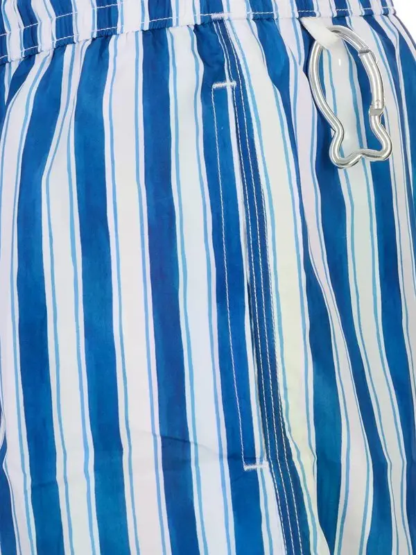 Fedeli Striped Swim Shorts - Blue