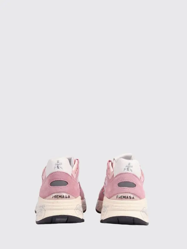 Premiata Mased Laminated Leather And Nylon Sneakers - Pink