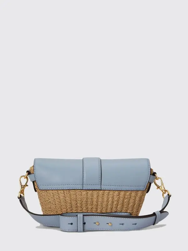 Ralph Lauren Raffia And Leather Crossbody Bag