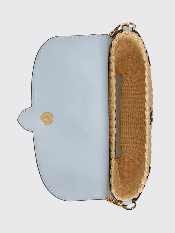 Ralph Lauren Raffia And Leather Crossbody Bag