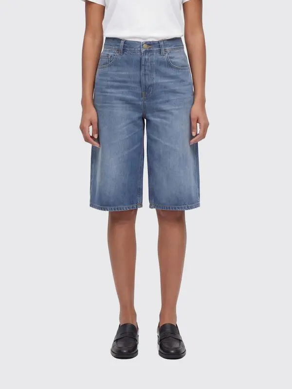HAIKURE Denim Culotte Shorts - Blue