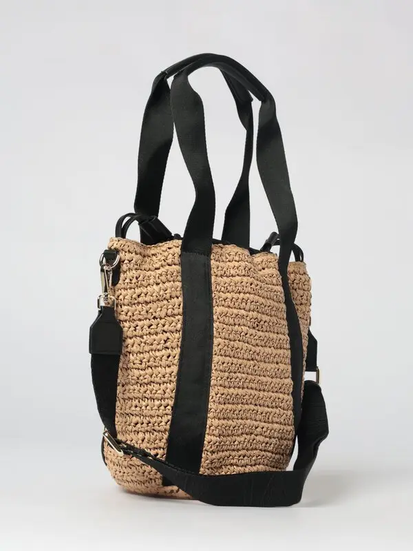 ERMANNO FIRENZE Ashley Crochet Raffia Bucket Bag