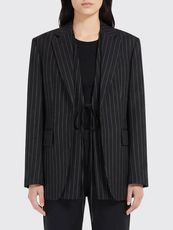 Sportmax Striped Jacket - Black