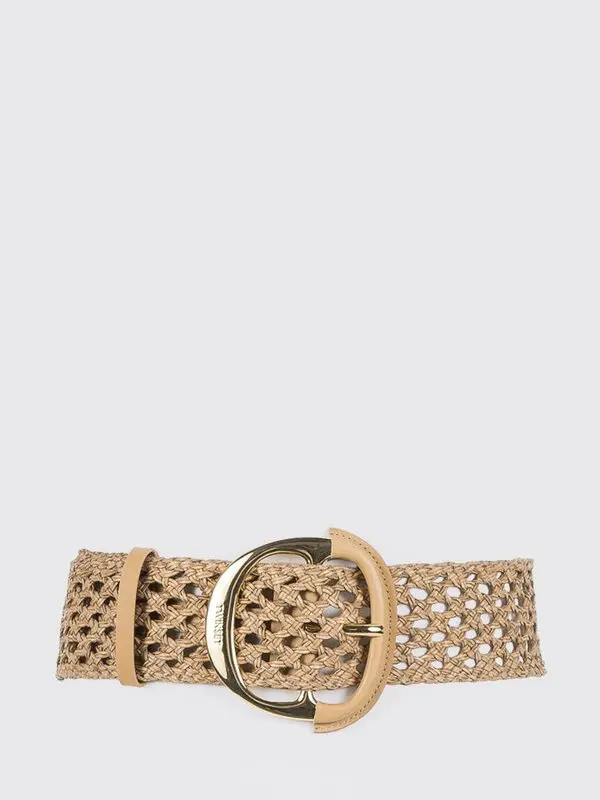 TWINSET Crochet Raffia Belt - Natural