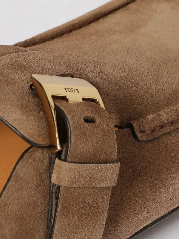 TOD'S Suede Gommino Mules With Adjustable Strap - Dark