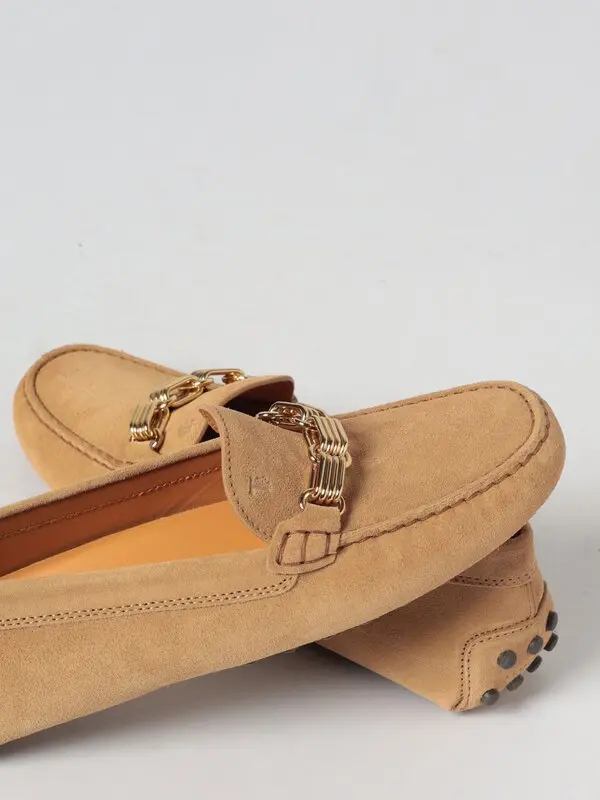 TOD'S Gommino Suede Loafers - Beige