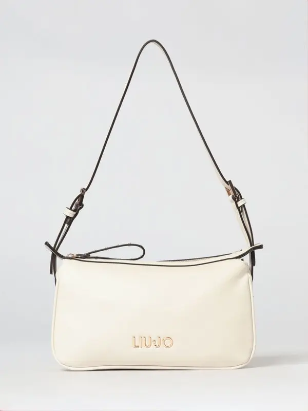 Liu Jo Faux Leather Shoulder Bag - Cream