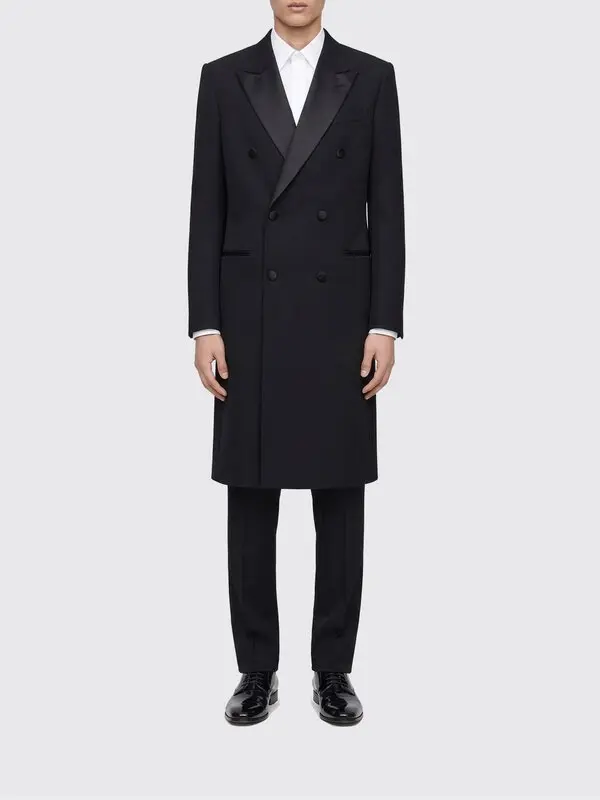 Alexander McQueen Double-breasted Wool Coat - Black