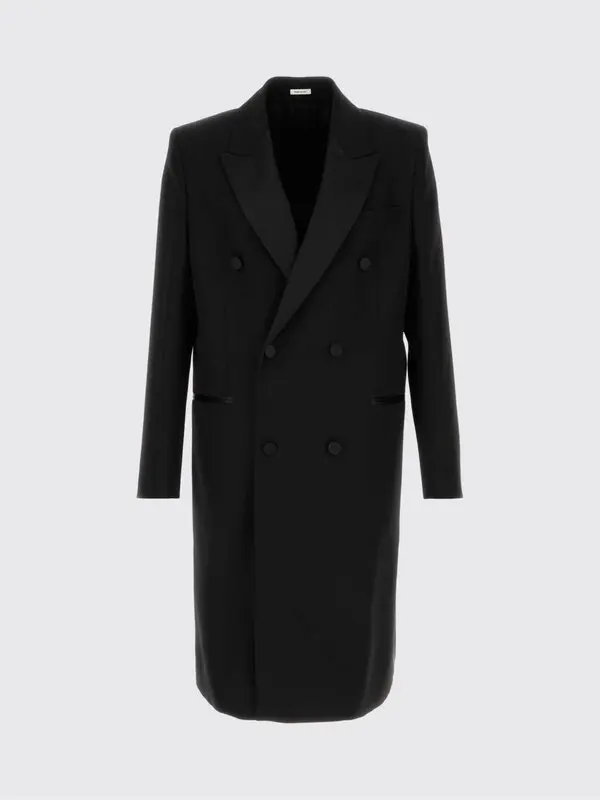 Alexander McQueen Double-breasted Wool Coat - Black