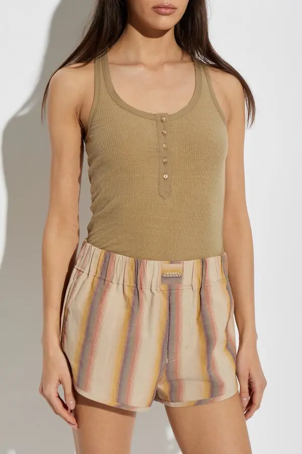 Isabel Marant Étoile Helma Ribbed Tank Top - Brown