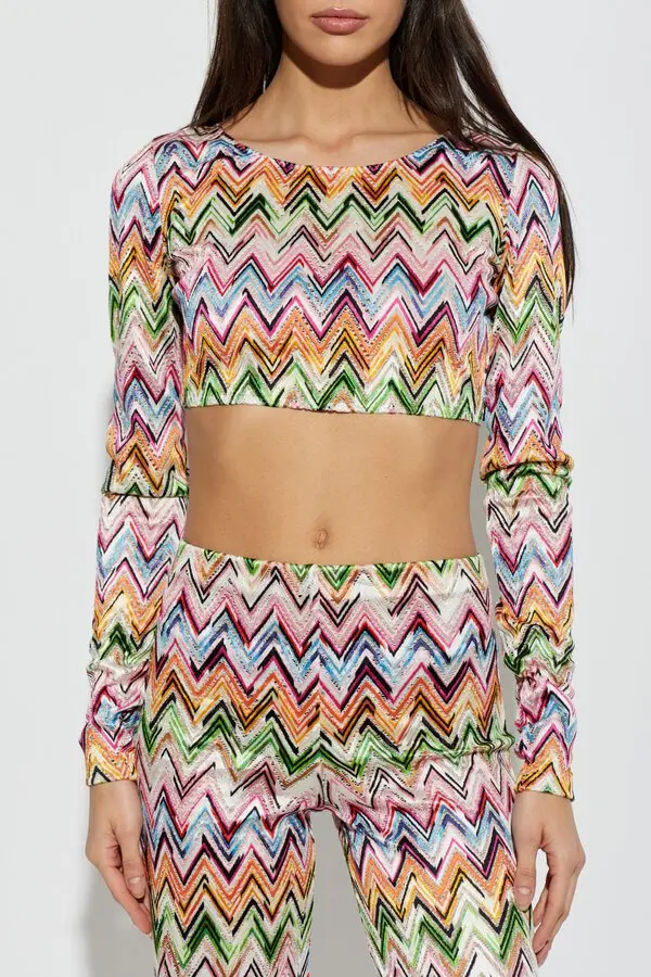 Missoni Cropped Top With Cut-out Back - Multicolour
