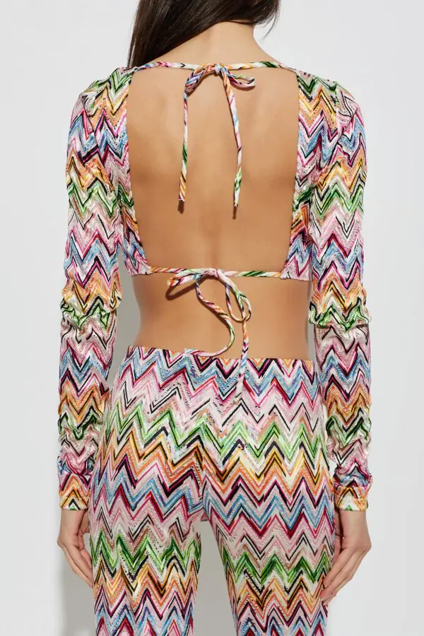 Missoni Cropped Top With Cut-out Back - Multicolour