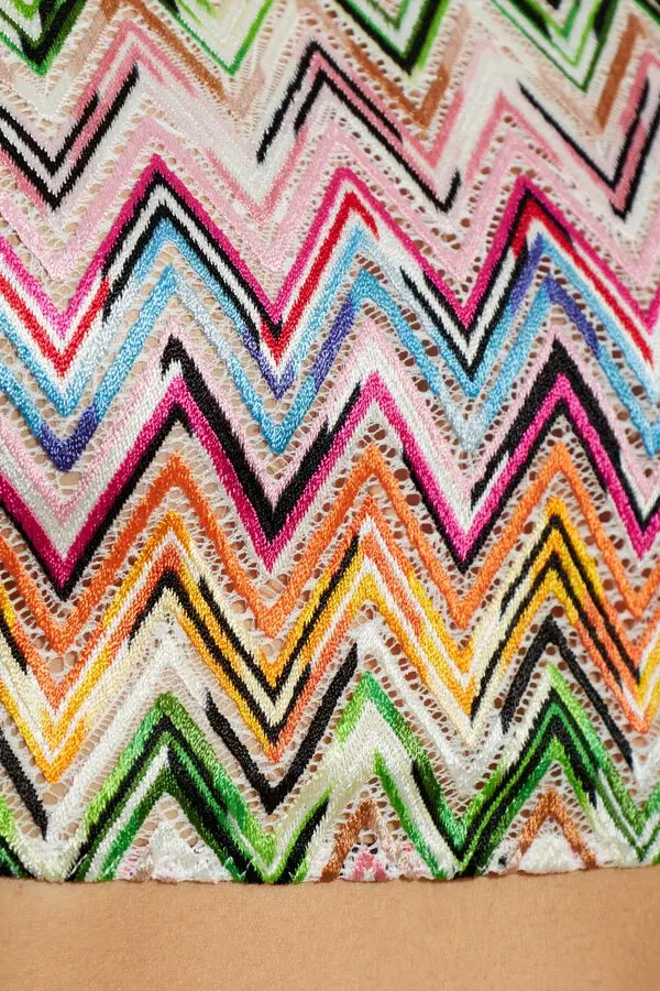Missoni Cropped Top With Cut-out Back - Multicolour