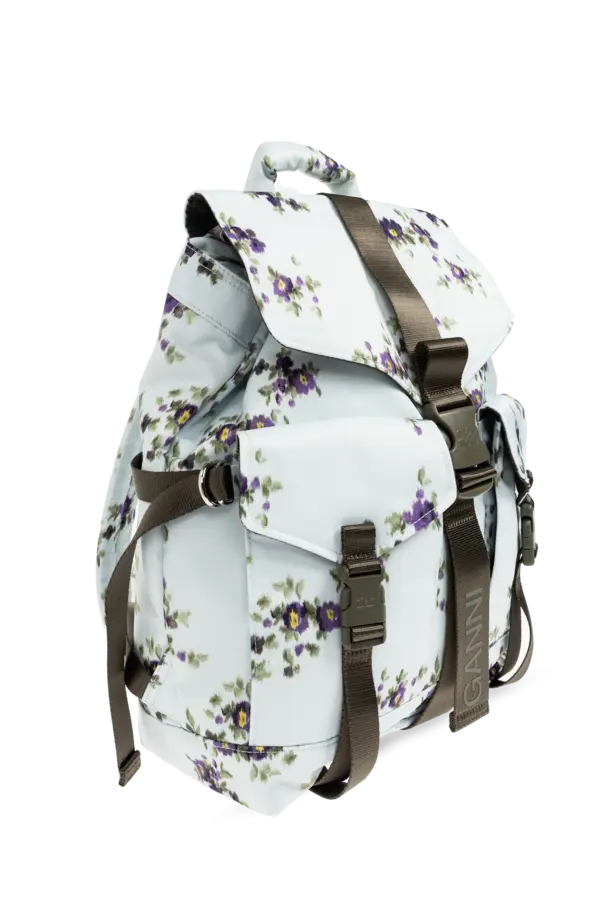 GANNI Floral Motif Backpack