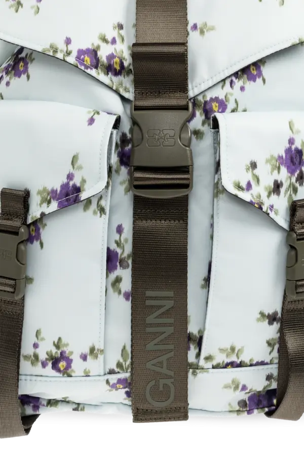 GANNI Floral Motif Backpack