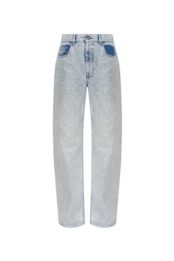 Casablanca Jeans With Shimmering Embellishments - Blue