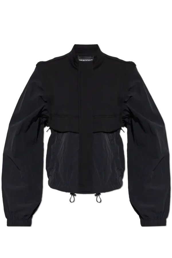 Emporio Armani Jacket Made Of Combined Materials - Black
