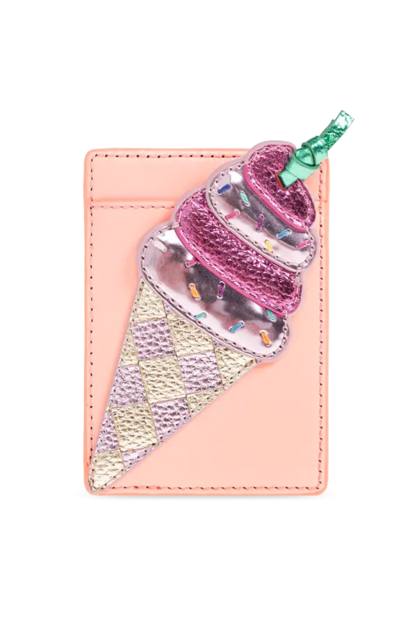 Kurt Geiger Leather Card Holder - Pink