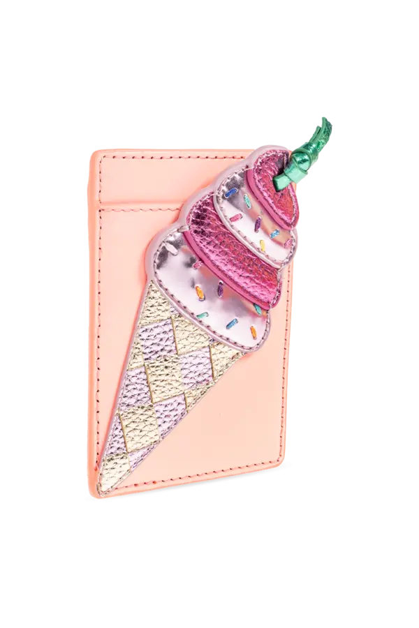Kurt Geiger Leather Card Holder - Pink