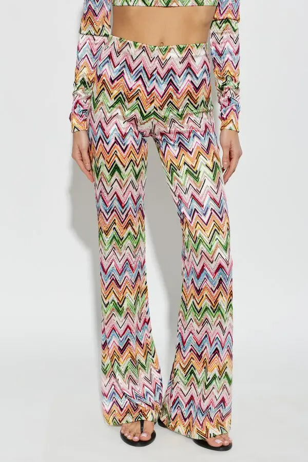 Missoni Wide-leg Chevron Trousers - Multicolour