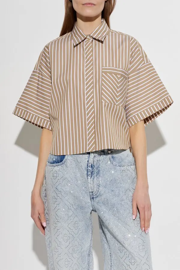 Rag & Bone Striped Cotton Shirt - Beige