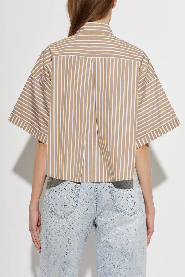 Rag & Bone Striped Cotton Shirt - Beige